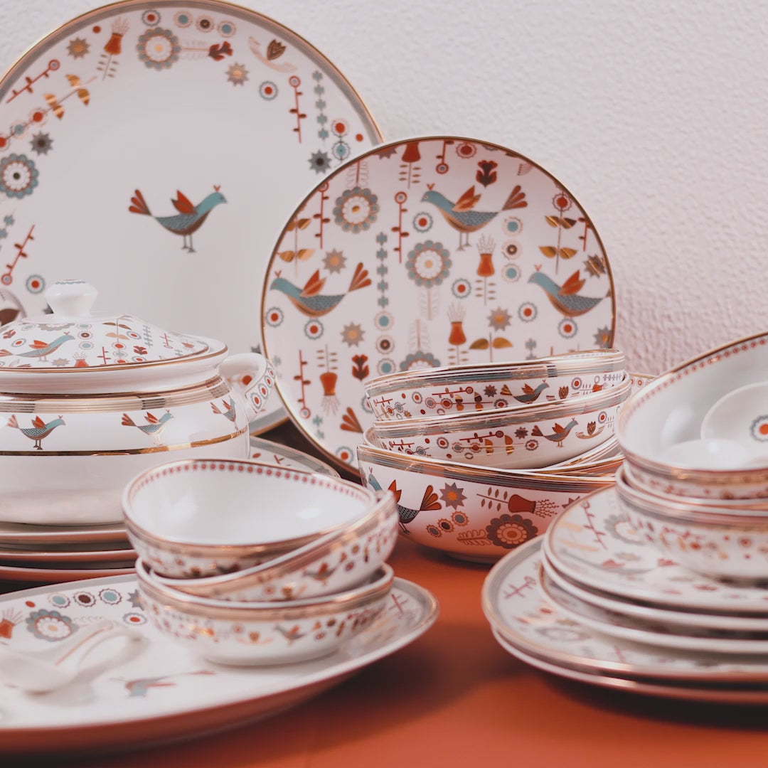 Sweet Summer Dinner Set 35 Pcs – Aryavarth Hotelwares